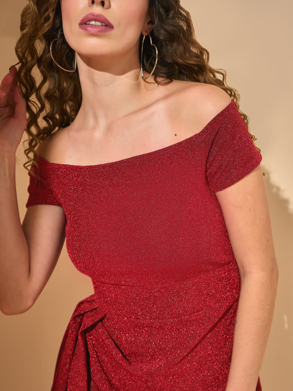 Lolita Dress by Maden Couture | Statement Off-Shoulder Red Dress